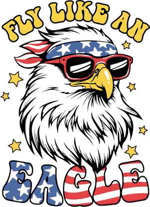 "Fly Like An Eagle" Retro Cool - DTF Transfer