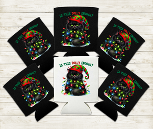 🎄 "Is This Jolly Enough?" Grumpy Christmas Cat DTF Transfer 🎄