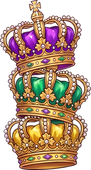 👑 Triple Crown Royal Stack | Mardi Gras Ready-to-Press DTF Transfer