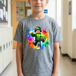 🎮 Level Up! Neon Splatter Gamer DTF Transfer